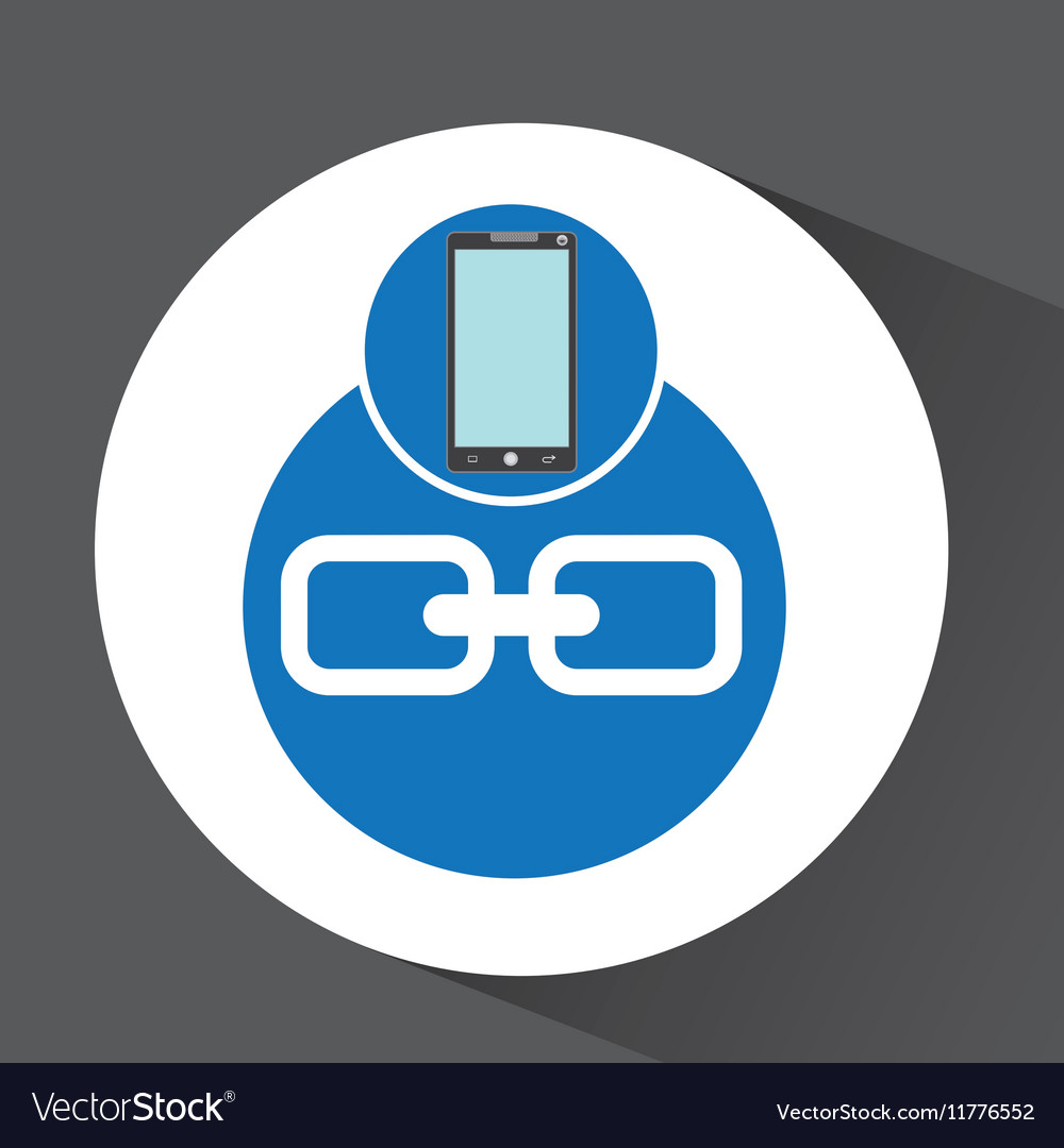 Smartphone programming web link Royalty Free Vector Image