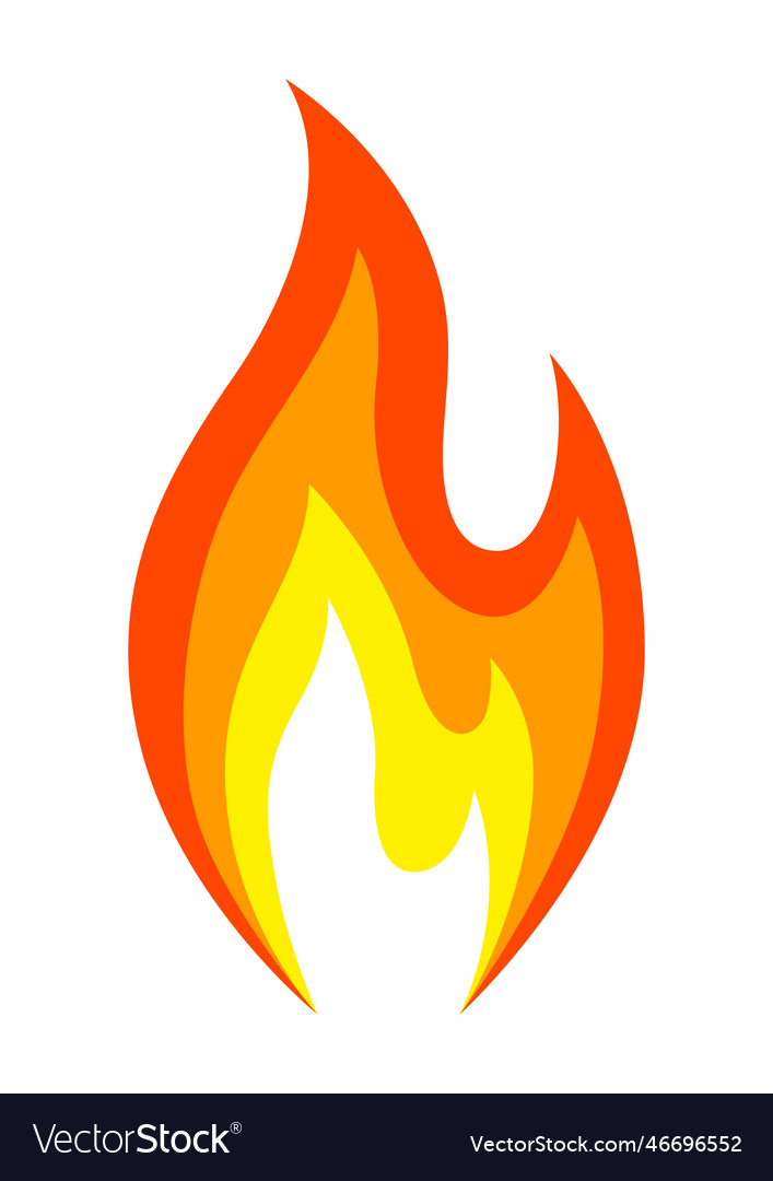 Stylized fire decorative element Royalty Free Vector Image