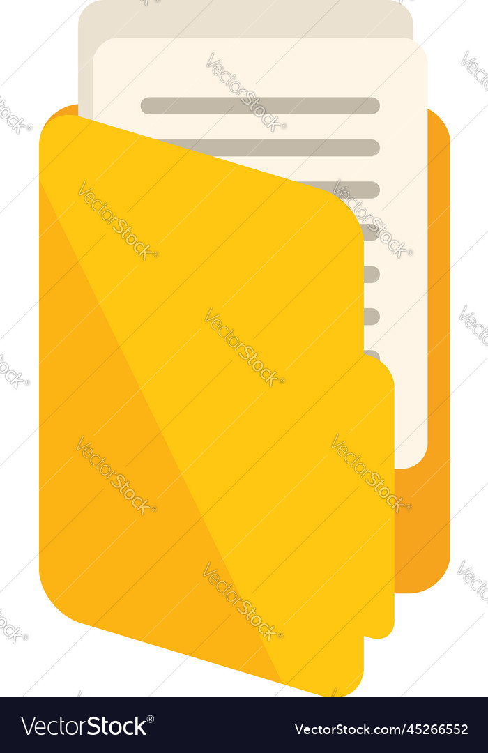 Text folder icon flat message letter Royalty Free Vector