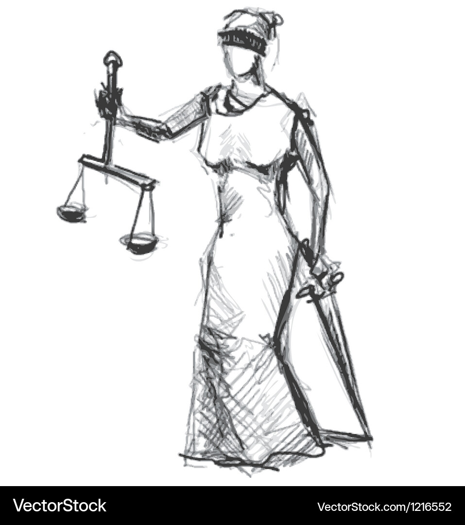 Themis femida goddess justice Royalty Free Vector Image