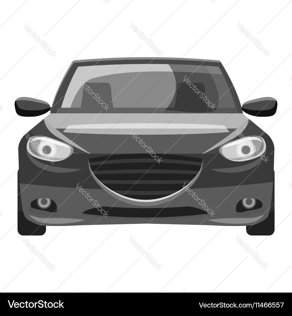 Car icon gray monochrome style Royalty Free Vector Image