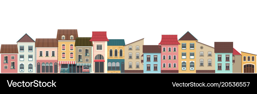 City street horizontal Royalty Free Vector Image