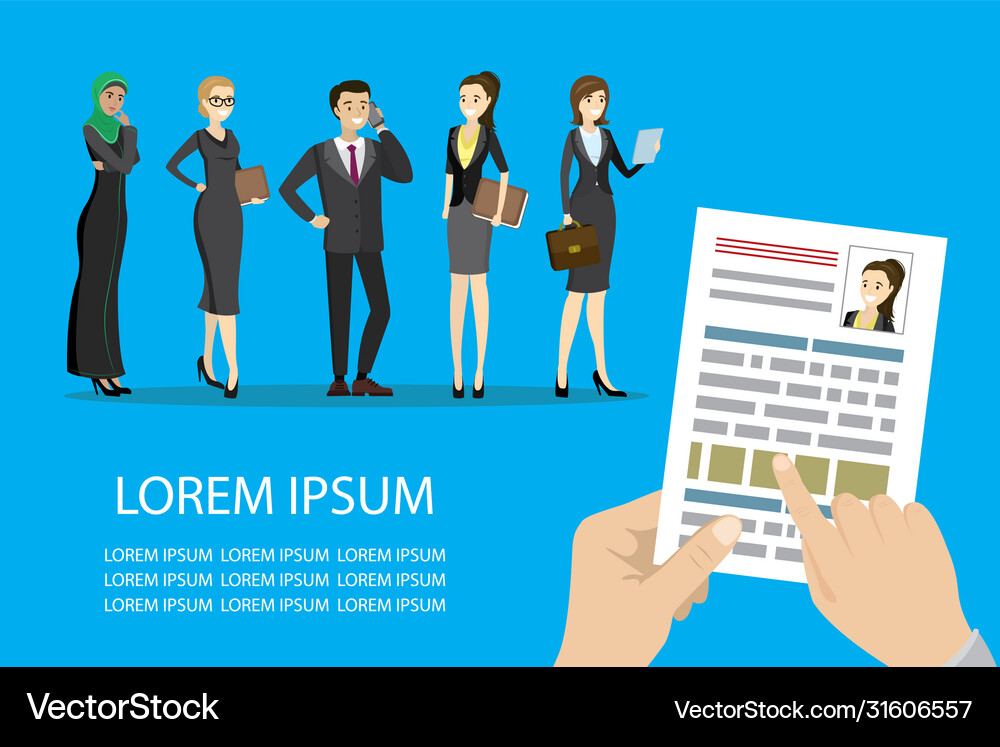 Concepts for human resource and recruitment Vector Image