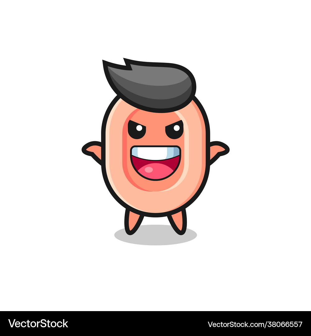 Cute soap doing scare gesture Royalty Free Vector Image