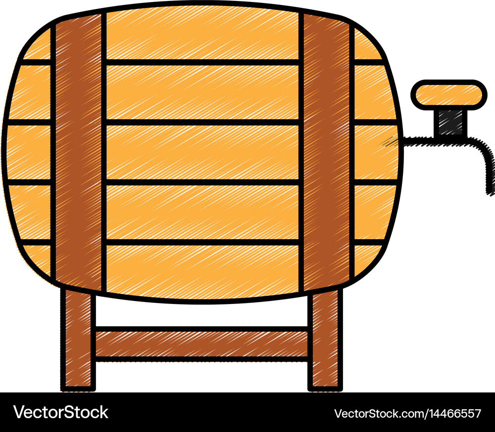Fresh beer in barrel isolated icon Royalty Free Vector Image