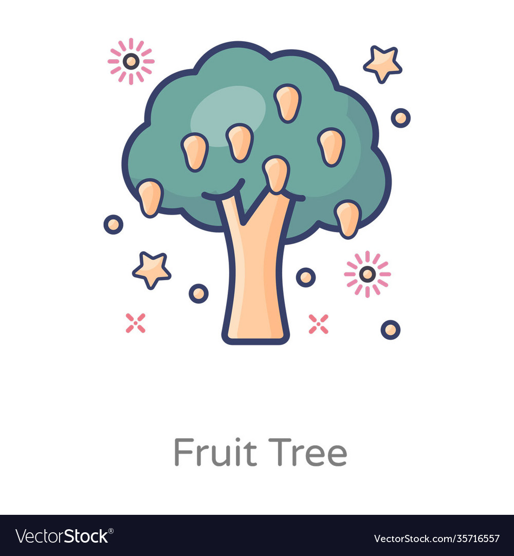 Fruit tree Royalty Free Vector Image - VectorStock