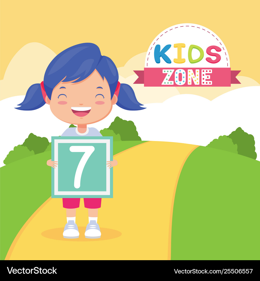 Girl boy kids zone Royalty Free Vector Image - VectorStock