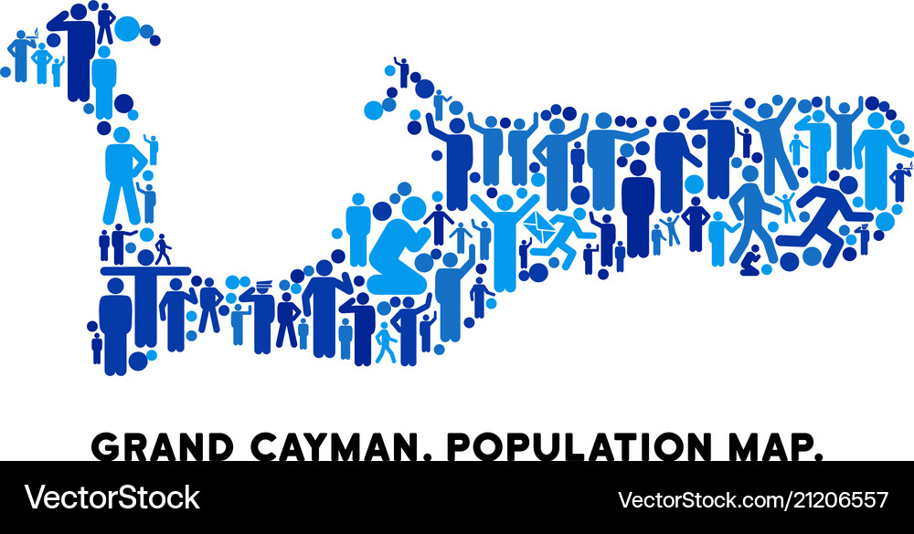 People grand cayman island map Royalty Free Vector Image
