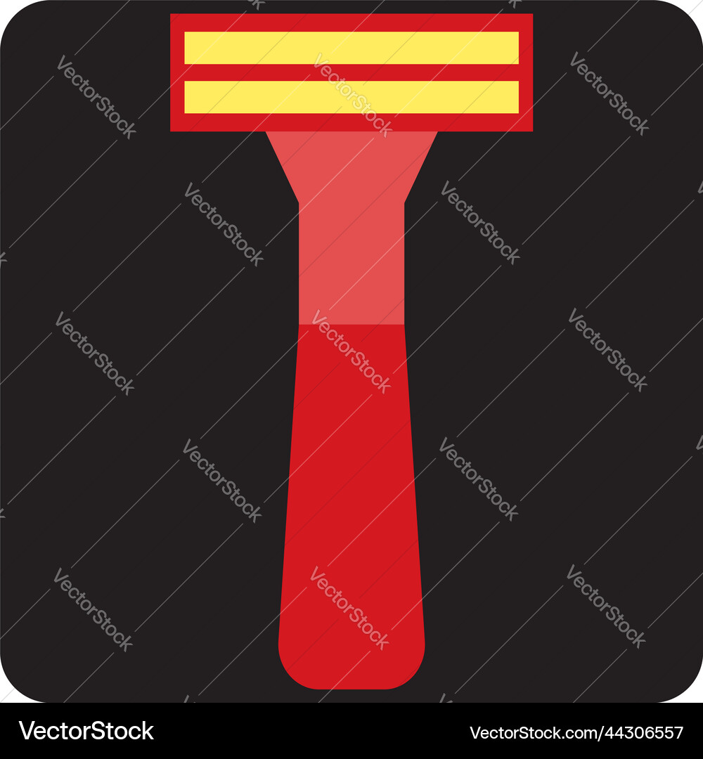 Red beauty razor on a white background Royalty Free Vector