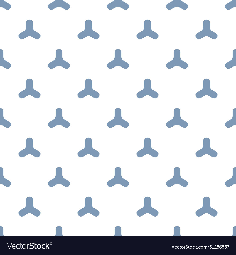 Seamless blue rounded trinity triangle shape Vector Image