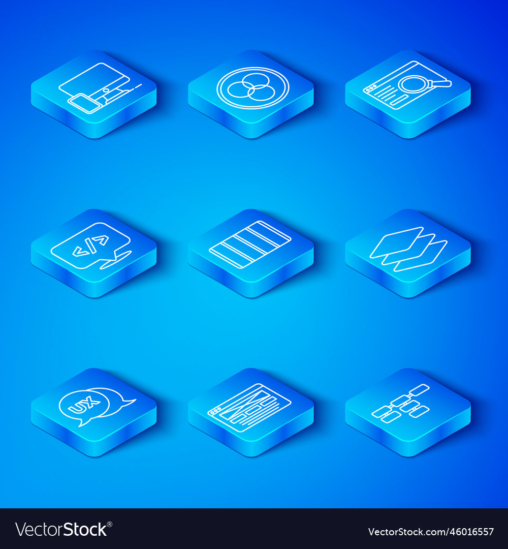 Set line ui or ux design color palette guide Vector Image Set line ui or ux design color palette guide Vector Image