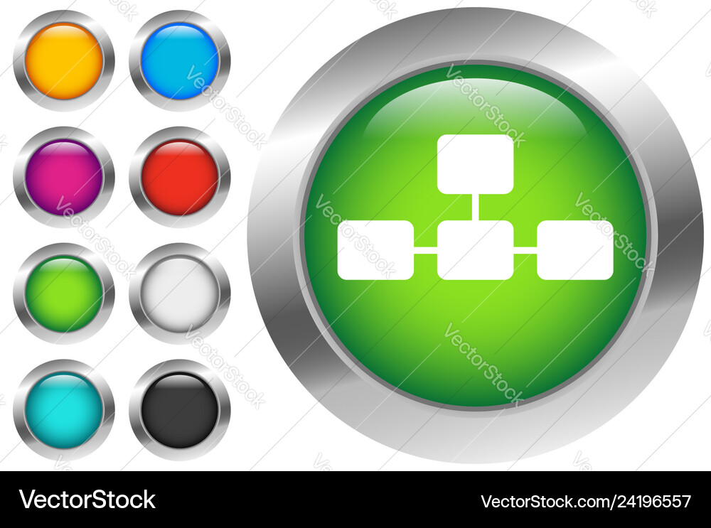 Topological hierarchical diagram icon multilevel Vector Image