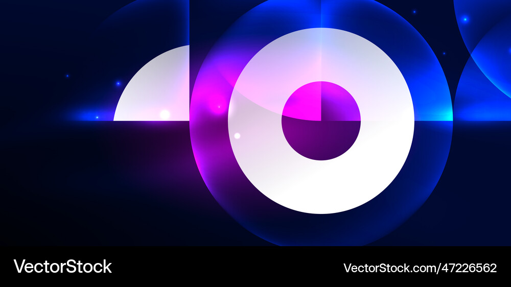 Abstract background shiny glowing neon color round