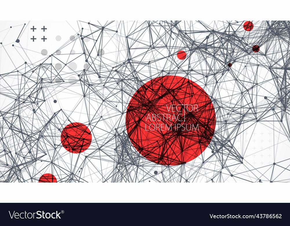 Abstract Polygonal Background With Connecting Vector Image