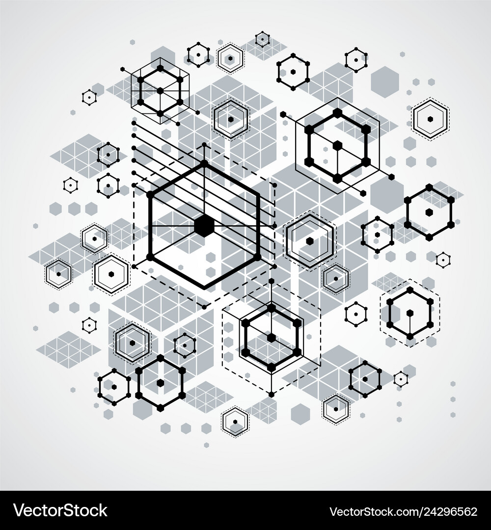 Bauhaus art decorative modular wallpaper made Vector Image