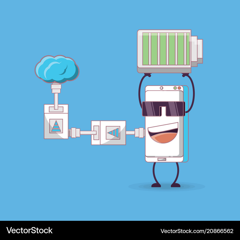 Cartoon smartphones design Royalty Free Vector Image