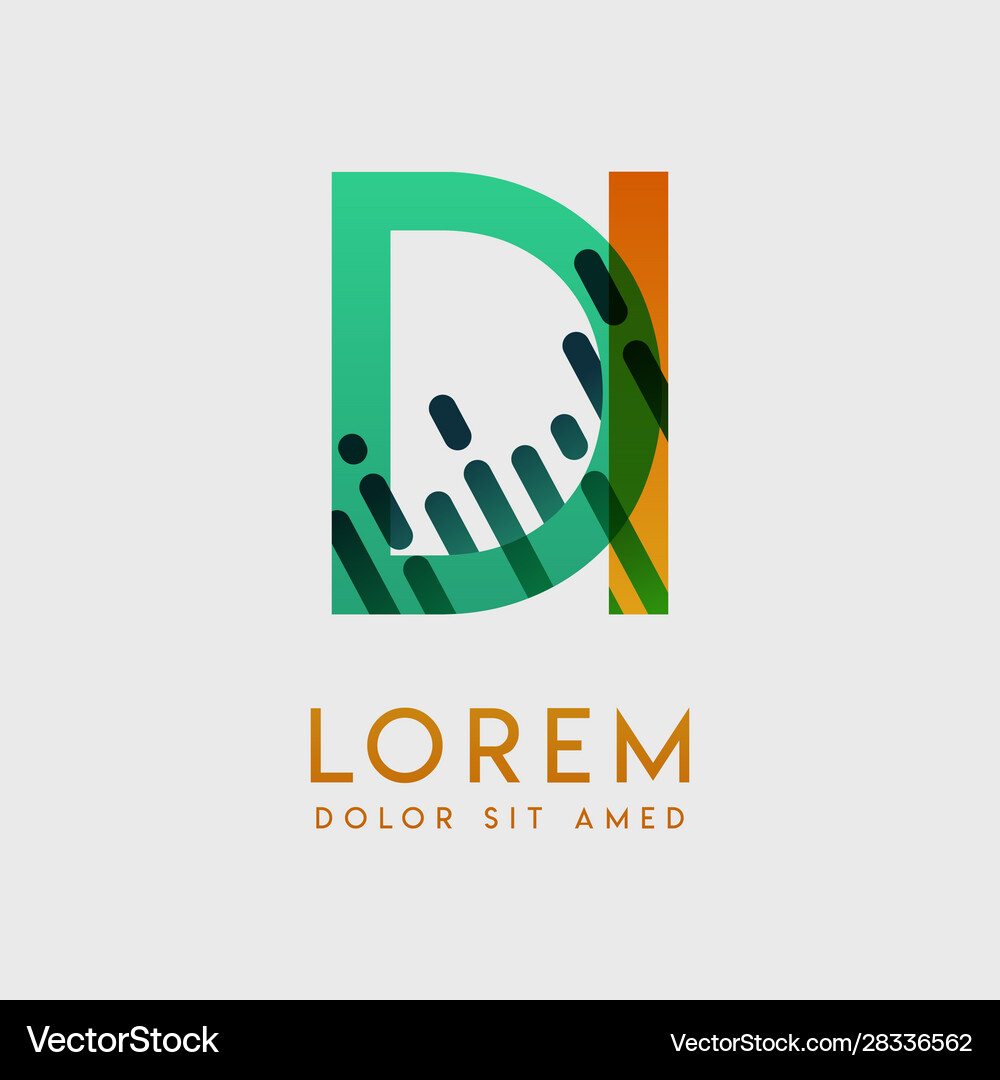 Di logo with theme galaxy speed and style Vector Image