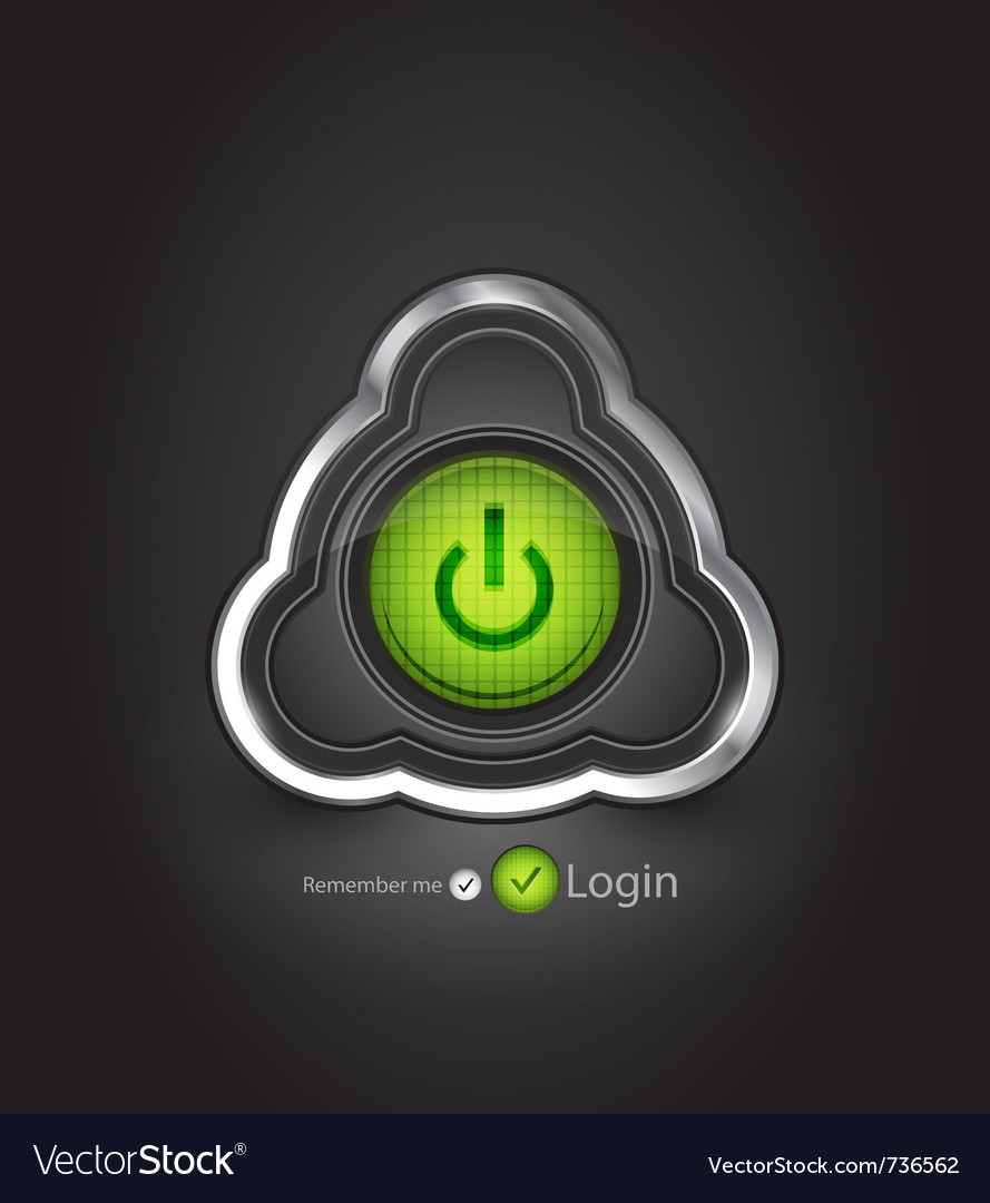 Futuristic power button Royalty Free Vector Image