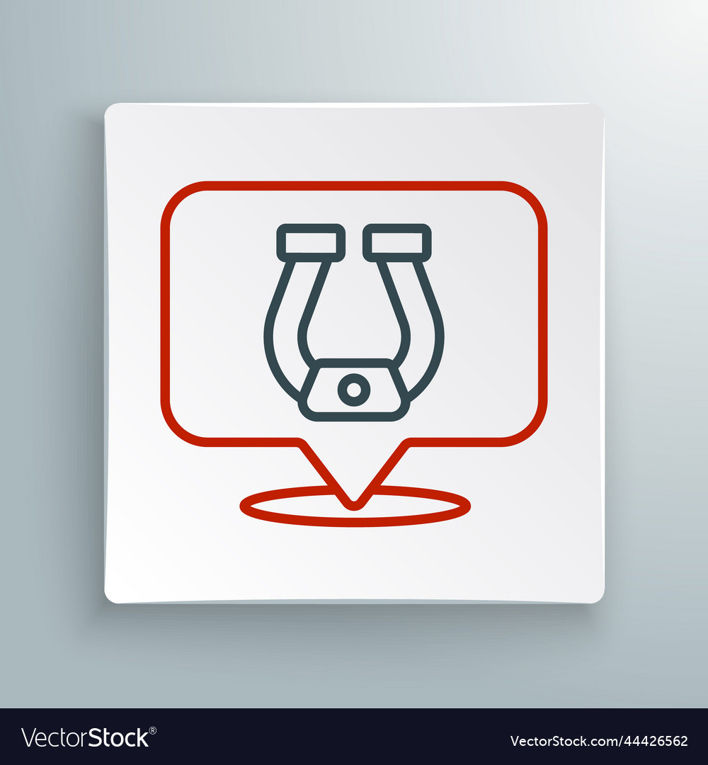 Line horseshoe icon isolated on white background Vector Image Line horseshoe icon isolated on white background Vector Image