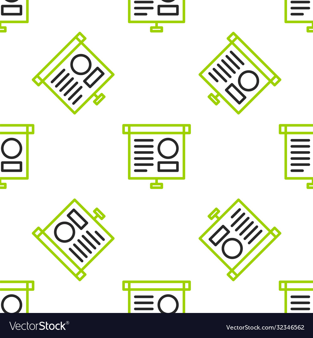 Line presentation board with graph schedule Vector Image