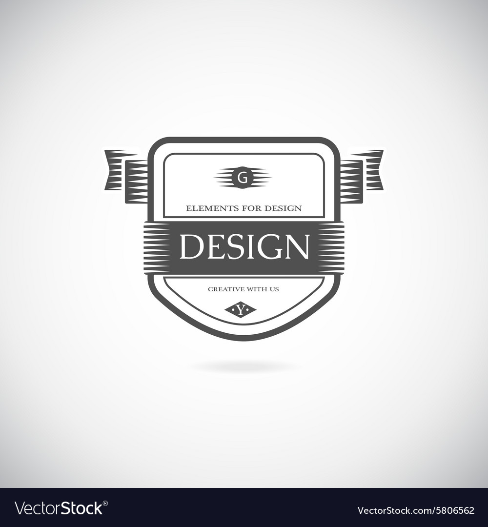 Logo design elements template Royalty Free Vector Image