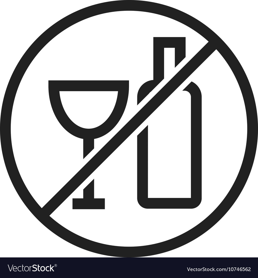 No drinking Royalty Free Vector Image - VectorStock