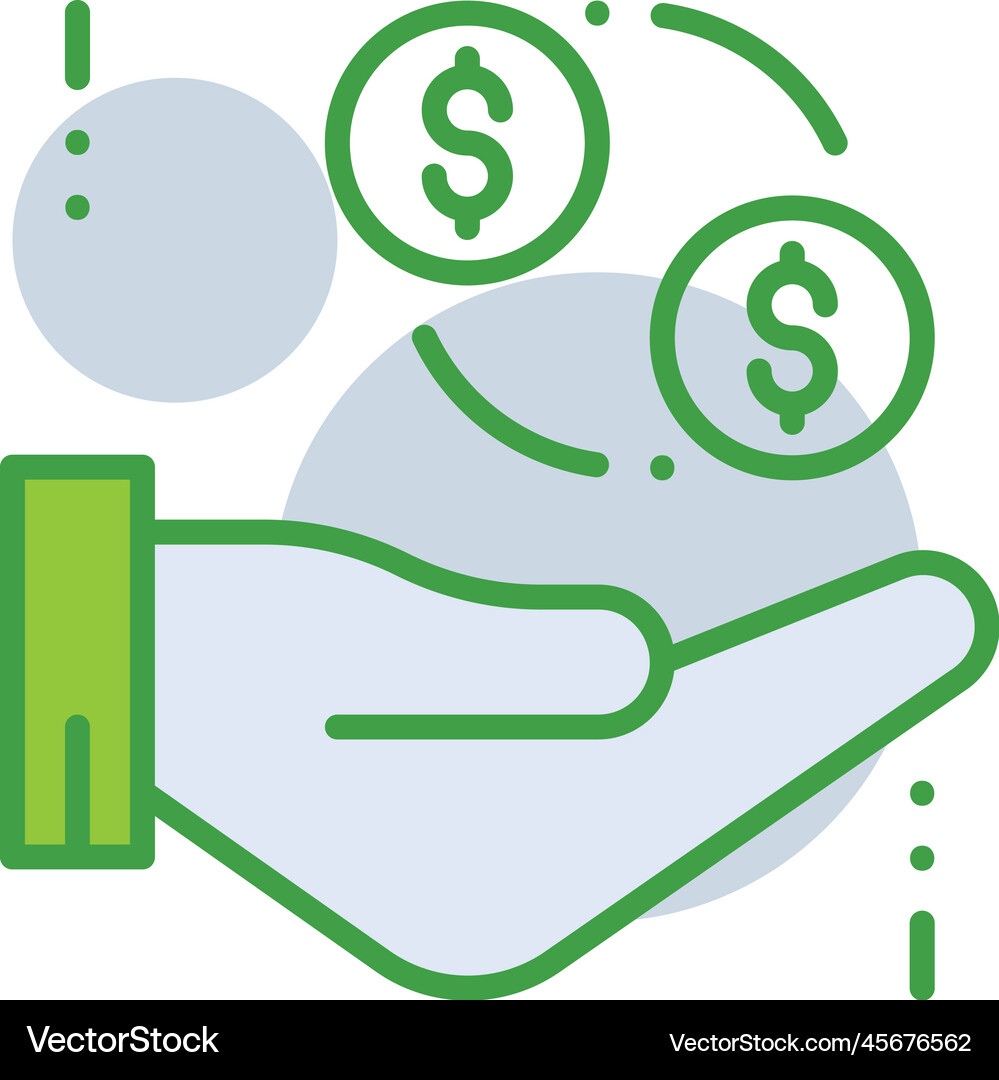 Return on investment business management icon Vector Image