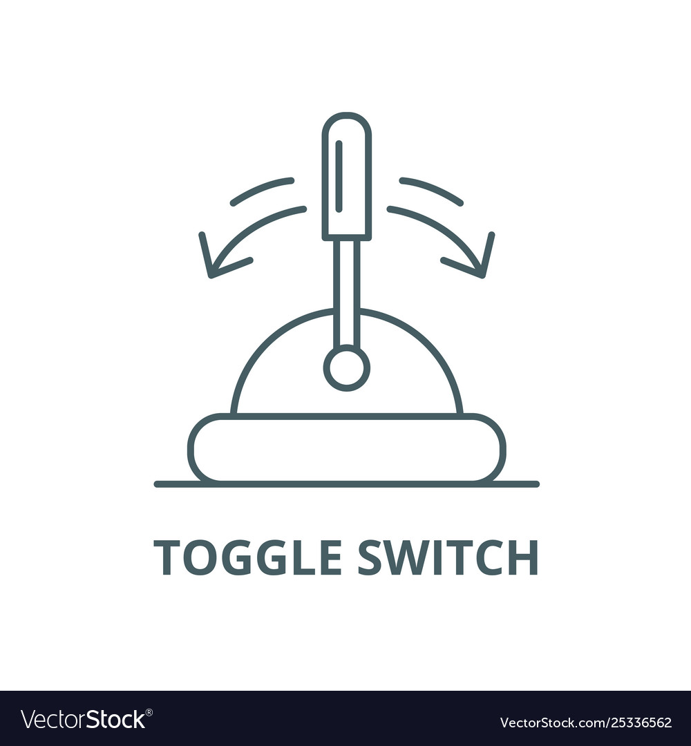 Toggle switch line icon linear concept Royalty Free Vector
