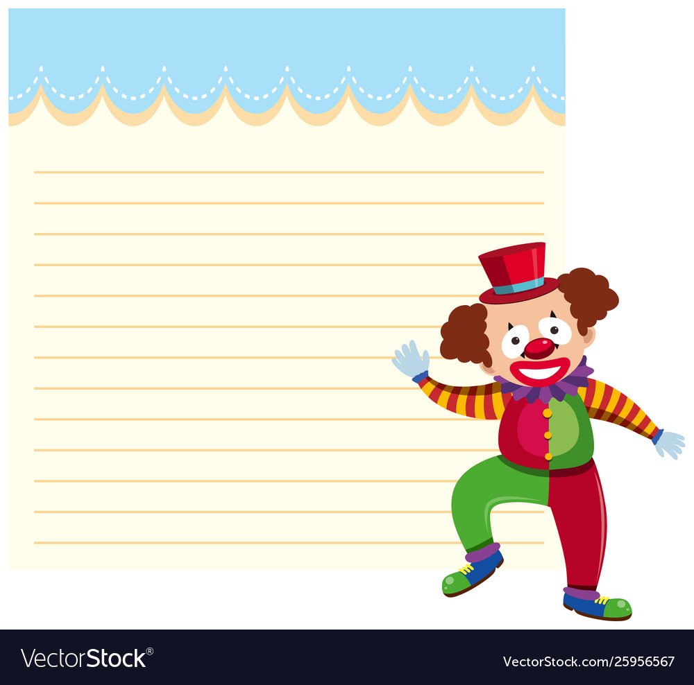 A circus crown on note template Royalty Free Vector Image