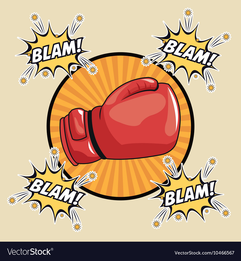 Blam explosion pop art comic design Royalty Free Vector
