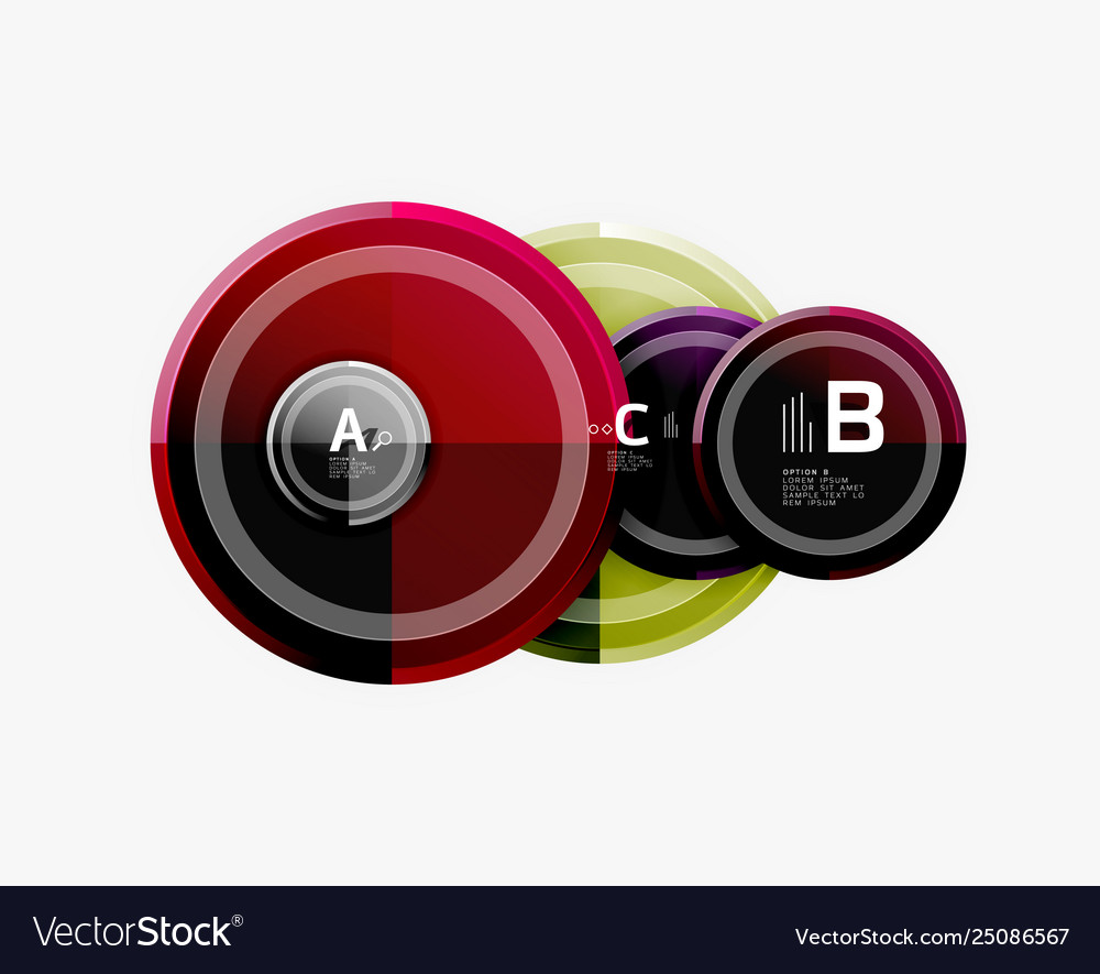 Circular pattern abstract circles composition Vector Image