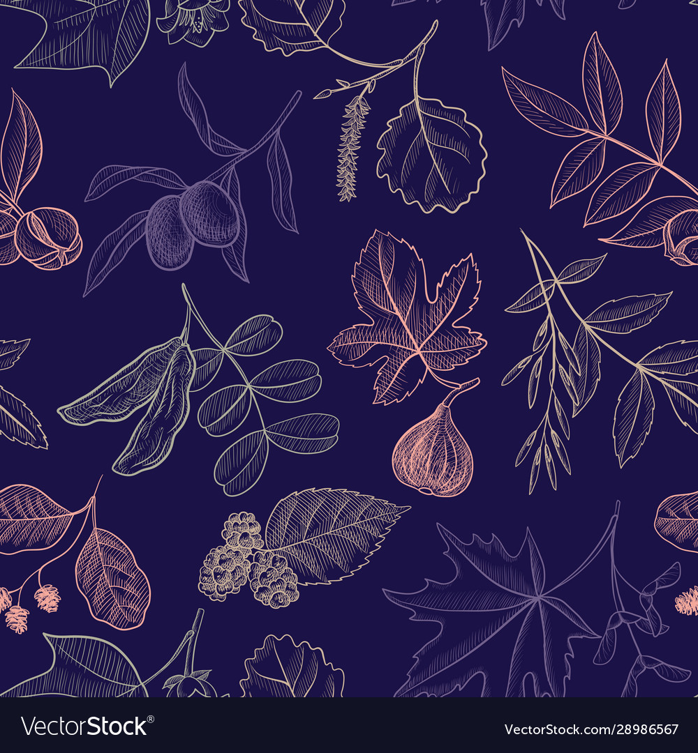 Drawing seamless pattern Royalty Free Vector Image