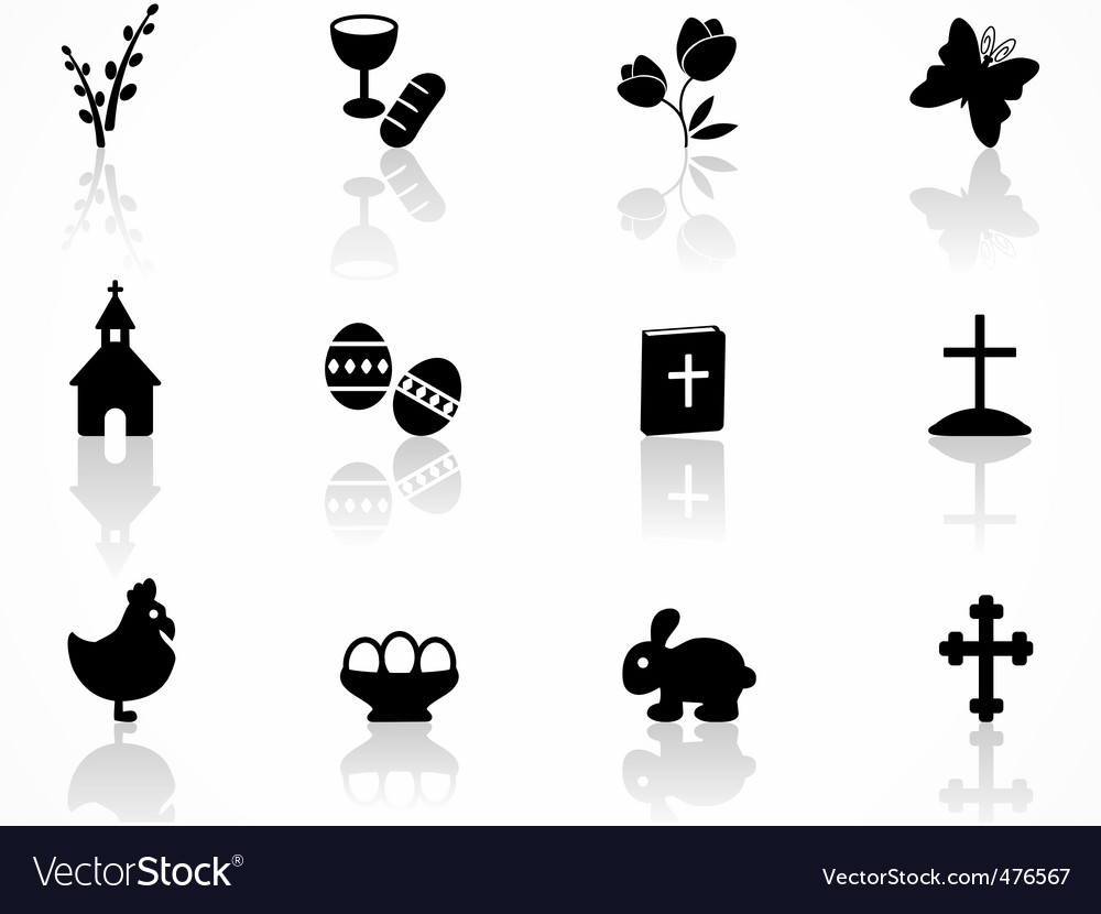 Easter icons Royalty Free Vector Image - VectorStock