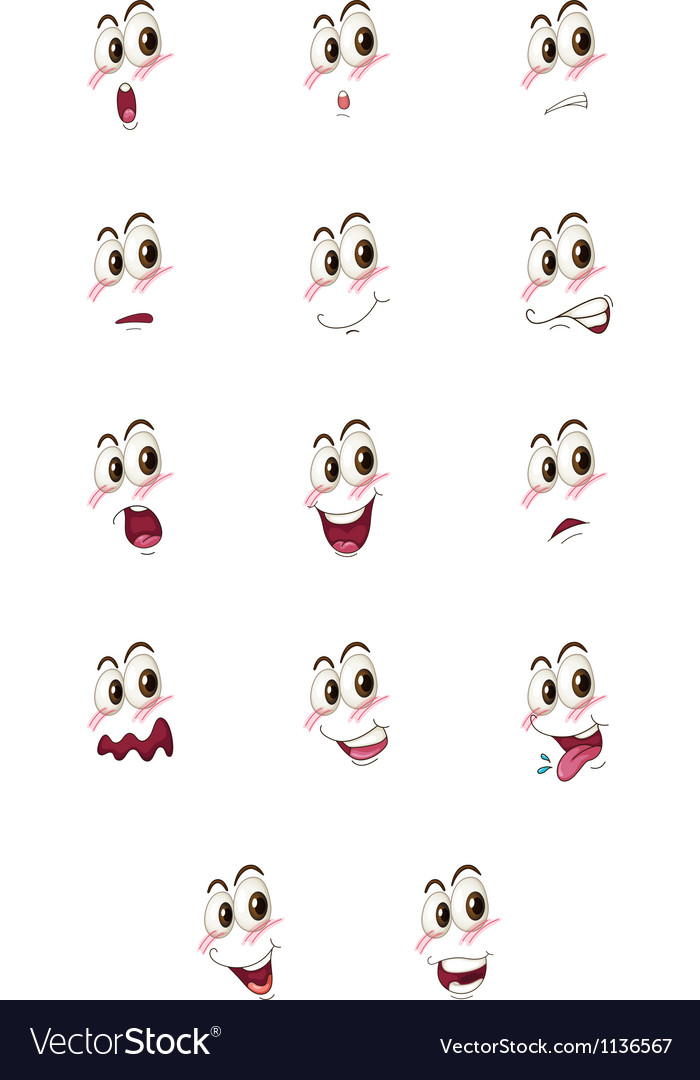 Faces Royalty Free Vector Image - VectorStock