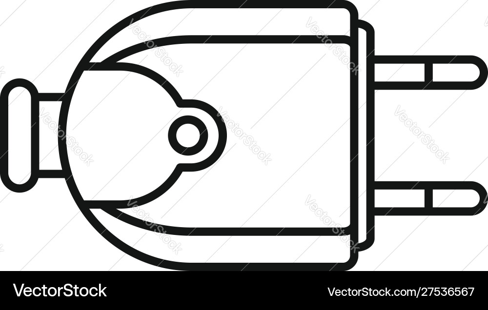 House electric plug icon outline style Royalty Free Vector