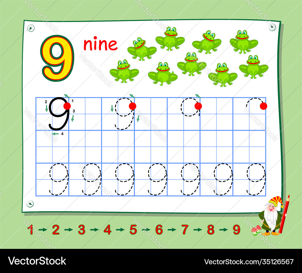 Mathematical education for little children learn Vector Image