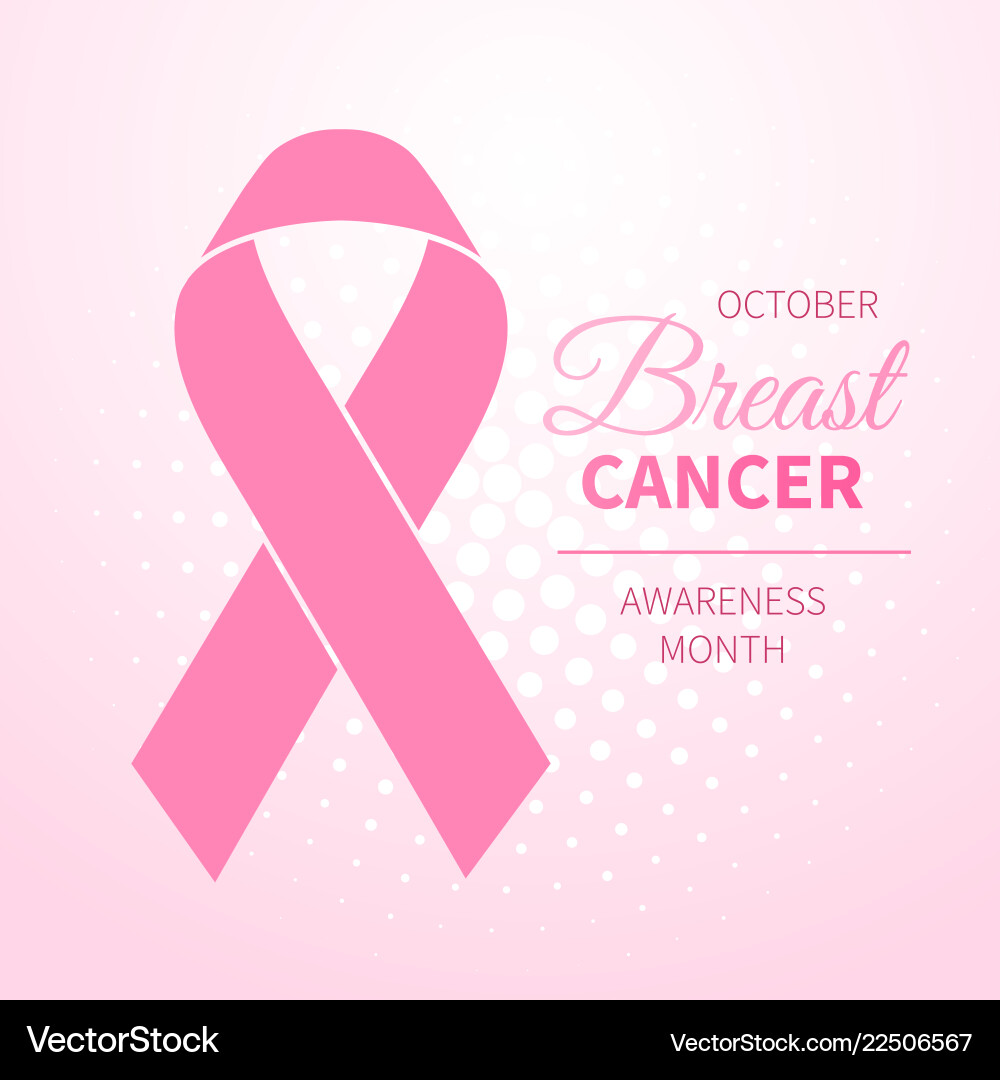 October breast cancer awareness month Royalty Free Vector
