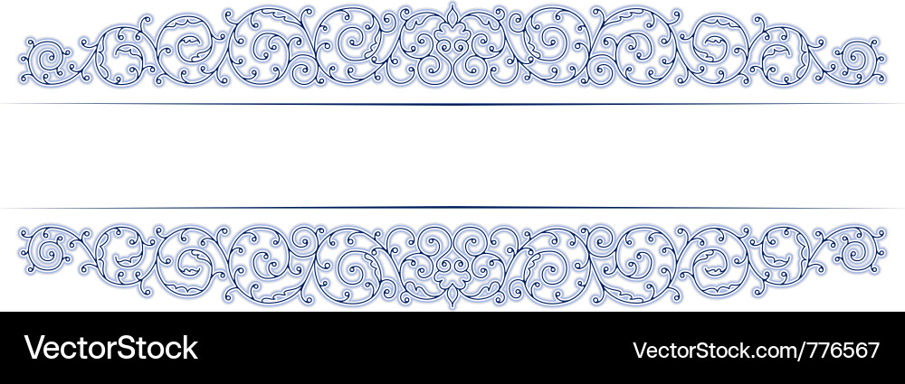 Stylish vintage lace border in Royalty Free Vector Image