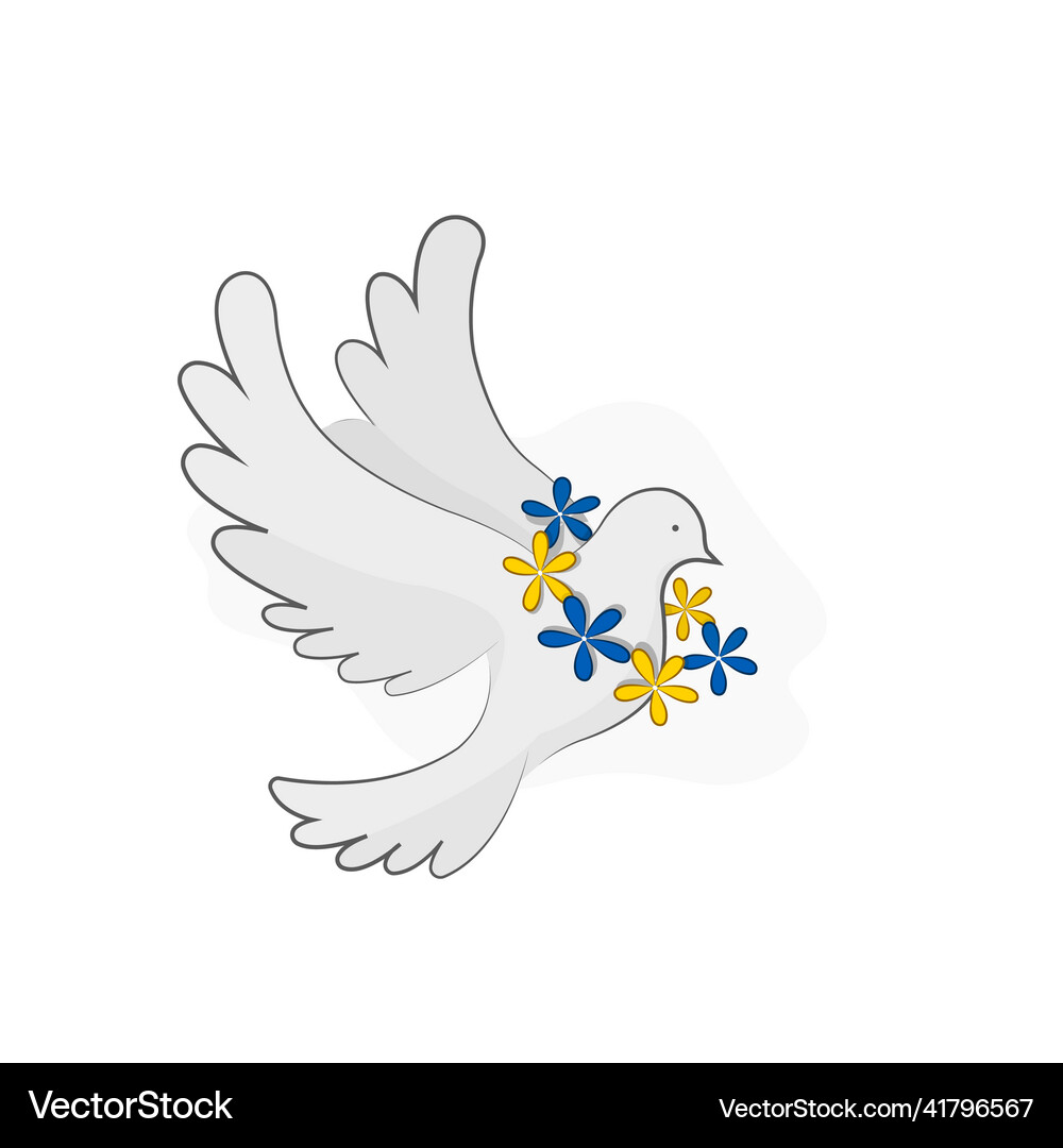 Symbol of peace harbinger pray Royalty Free Vector Image