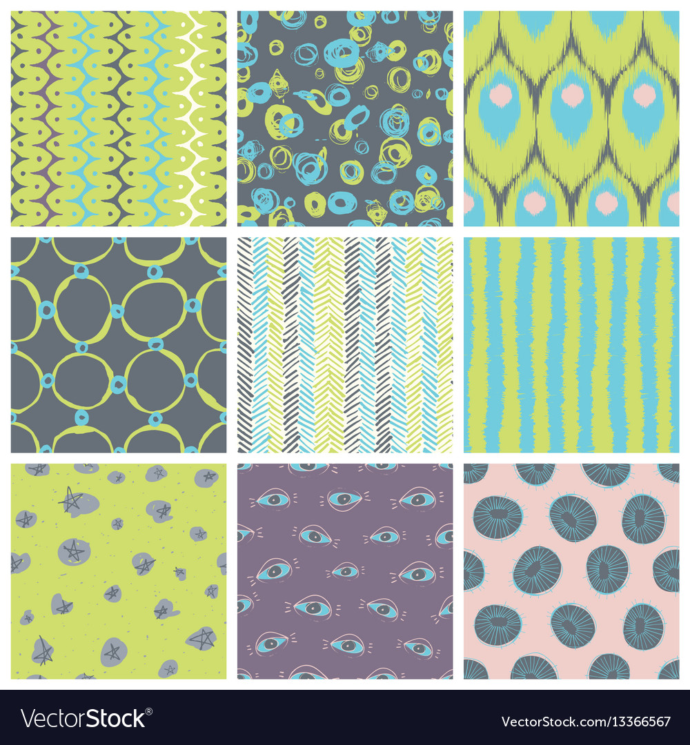 Trendy pattern set Royalty Free Vector Image - VectorStock