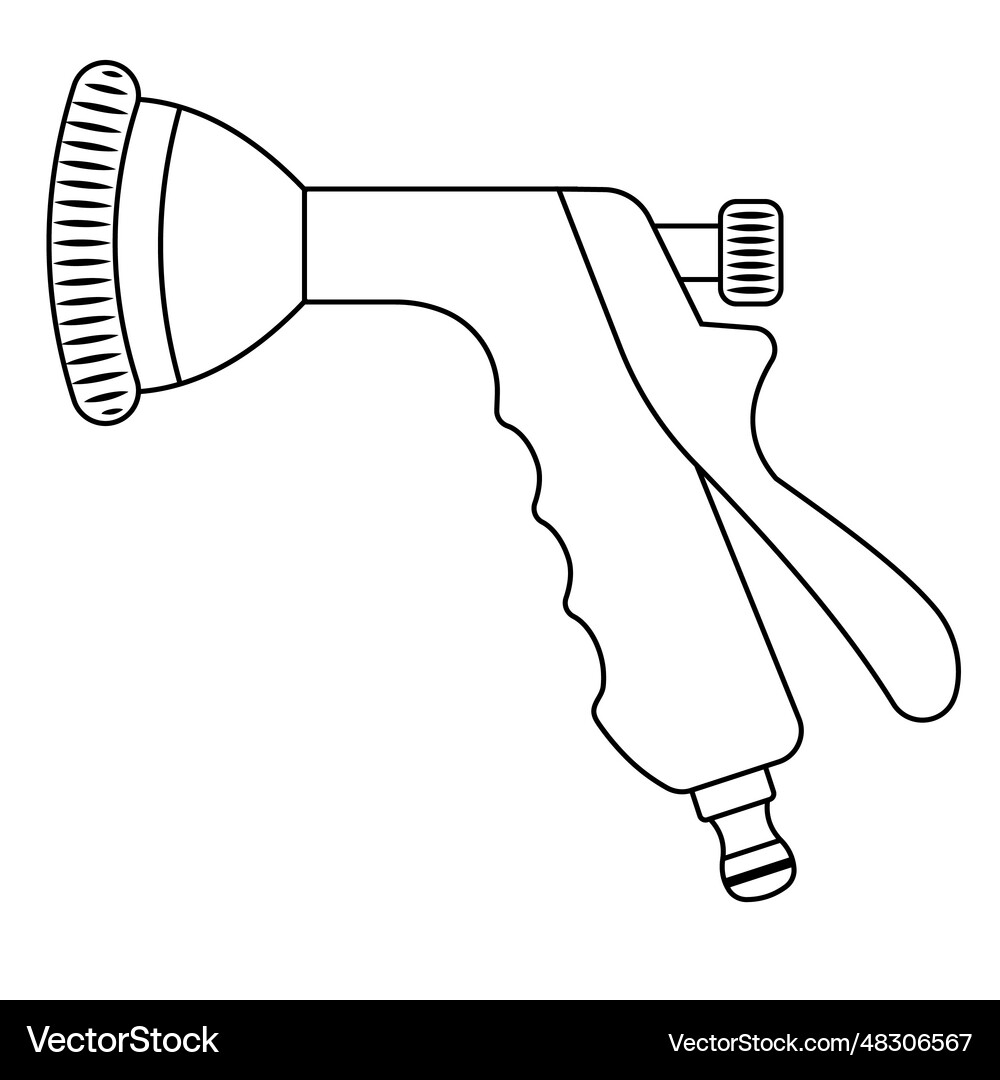 Watering sprinkler water spray gun for Royalty Free Vector