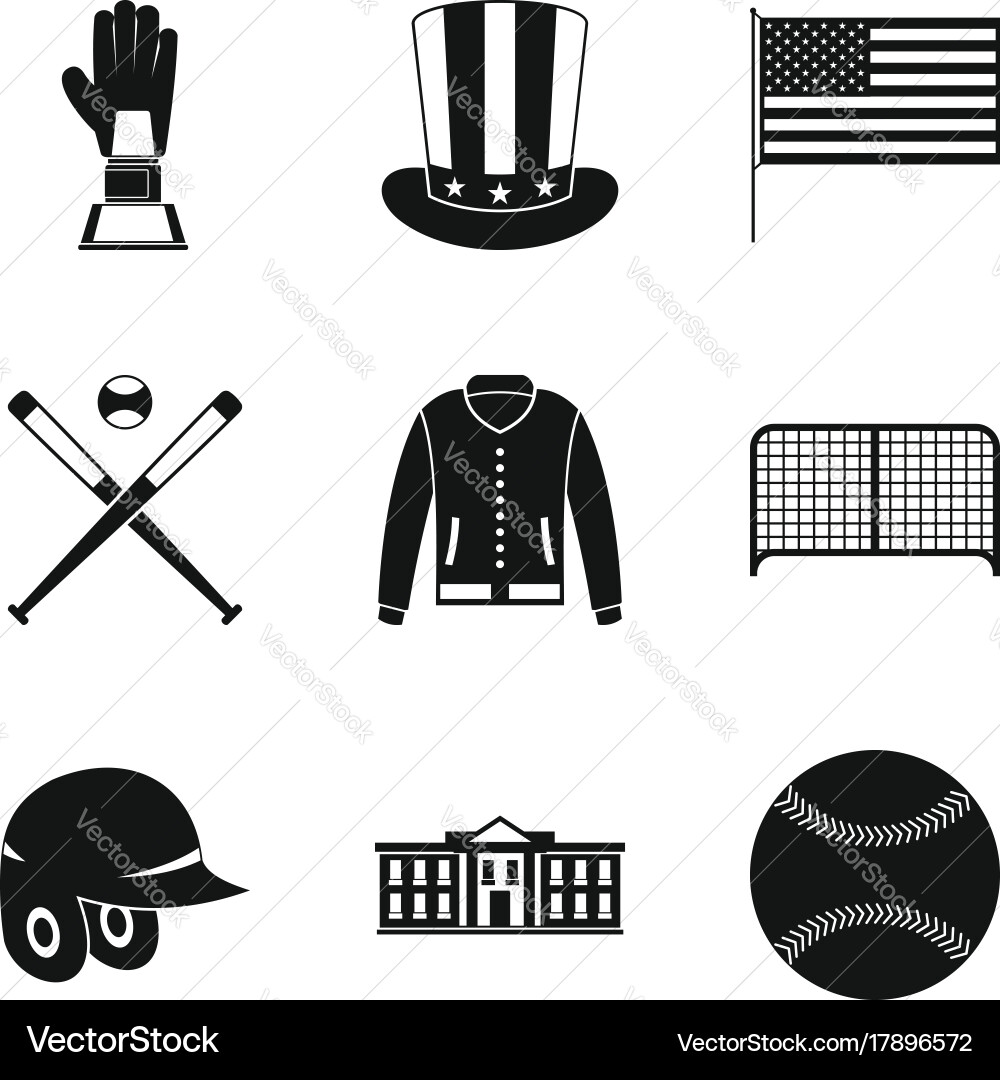 Best shot icons set simple style Royalty Free Vector Image
