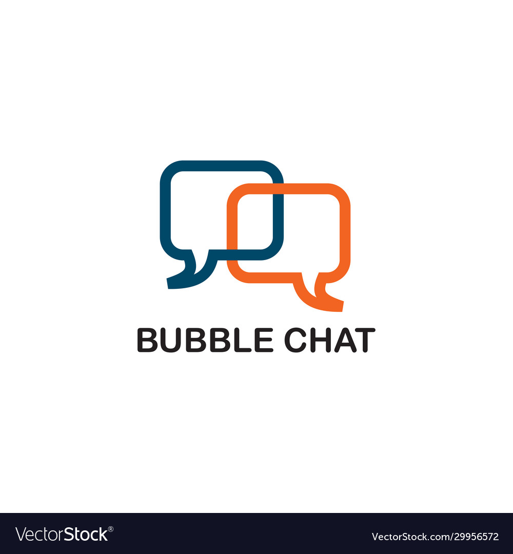 Bubble chat logo design template Royalty Free Vector Image