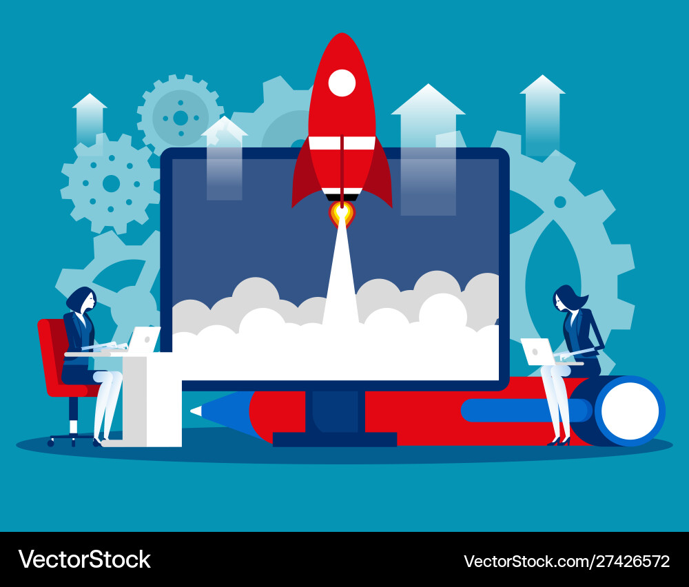Company startup concept business Royalty Free Vector Image
