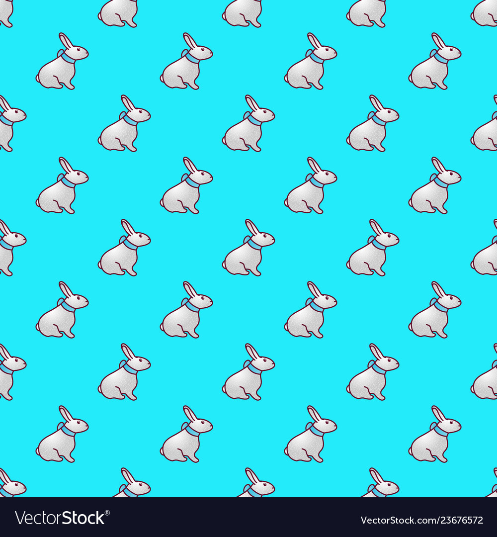Easter bunnies seamless pattern Royalty Free Vector Image
