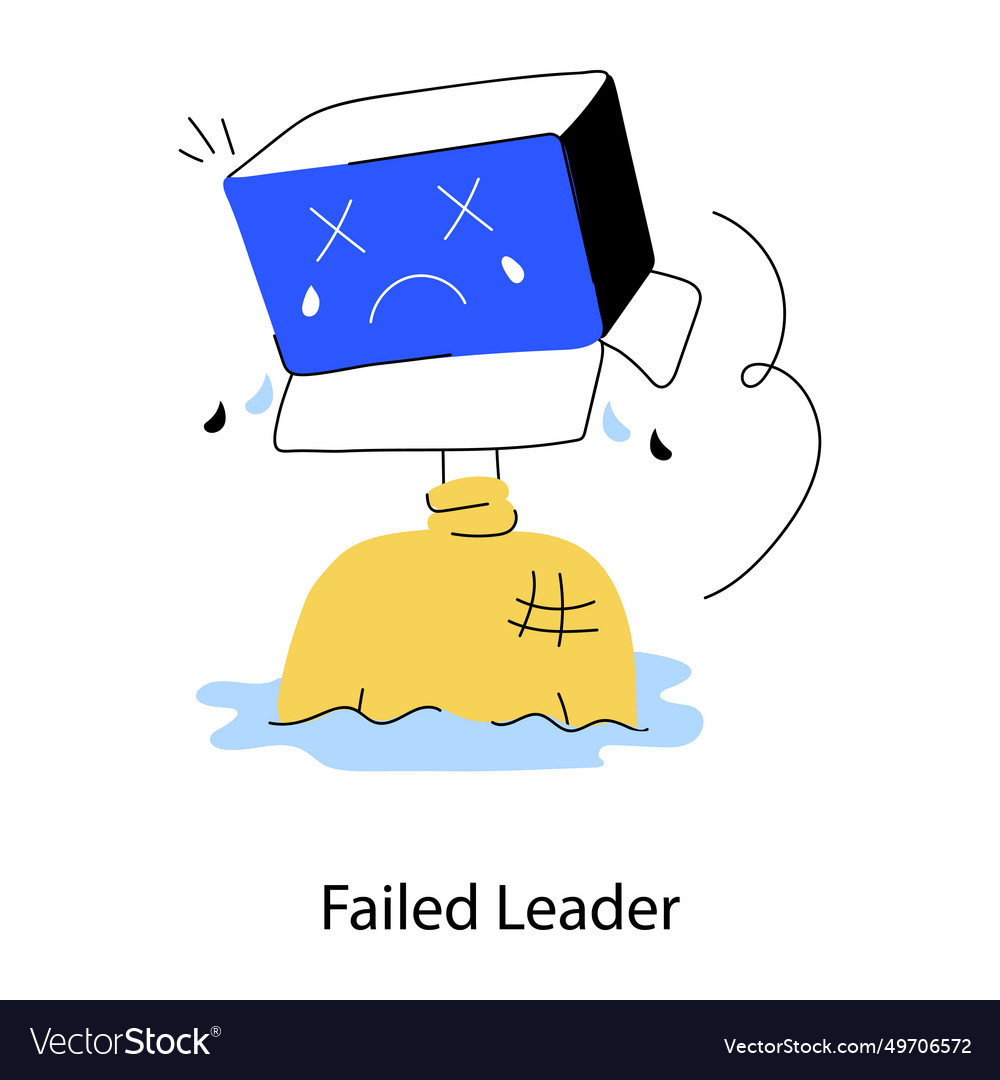 Failed leader Royalty Free Vector Image - VectorStock