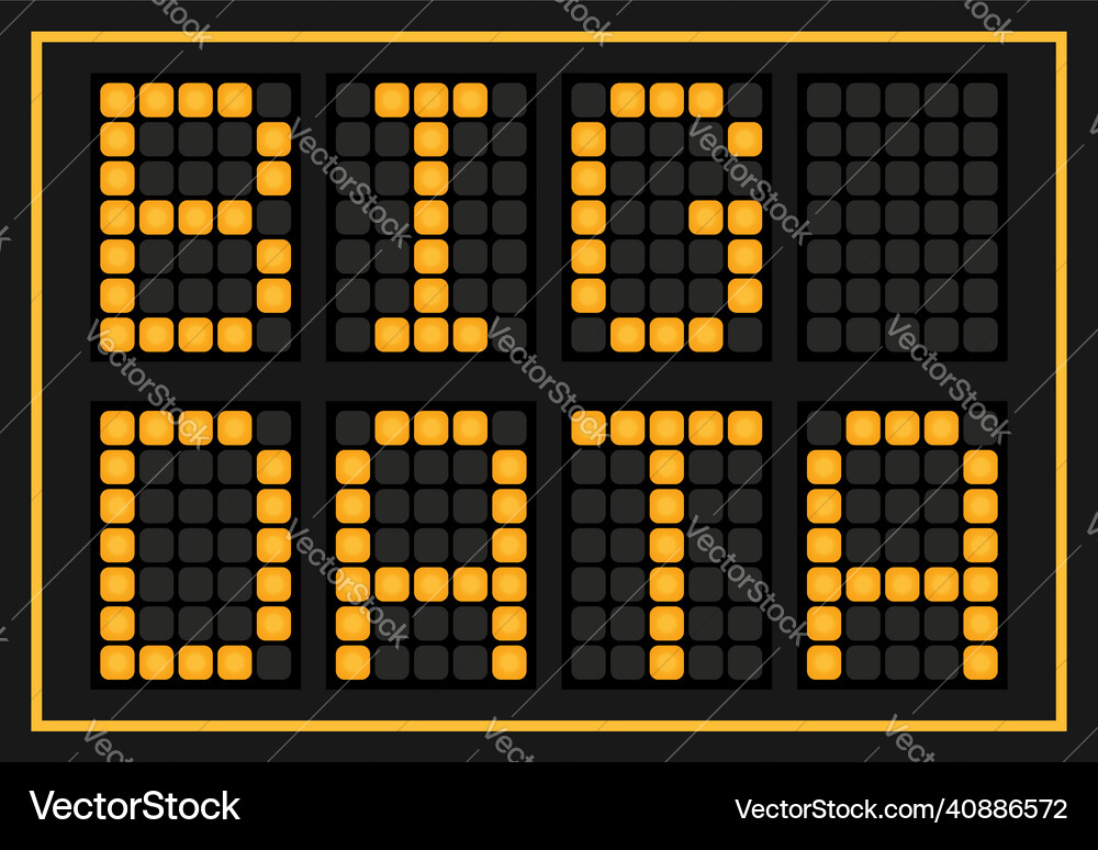 Orange color led in word big data on black Vector Image