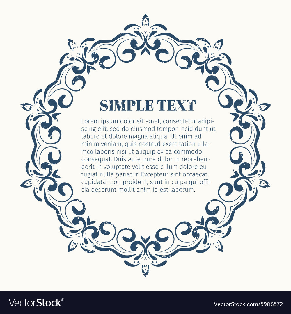Round frame with decorative elements Royalty Free Vector