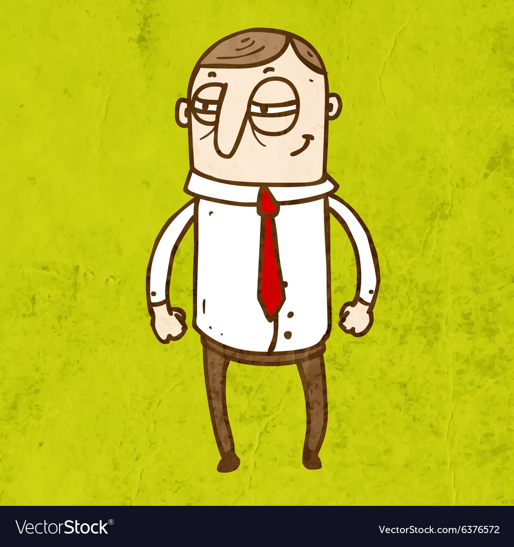 Scheming man cartoon Royalty Free Vector Image