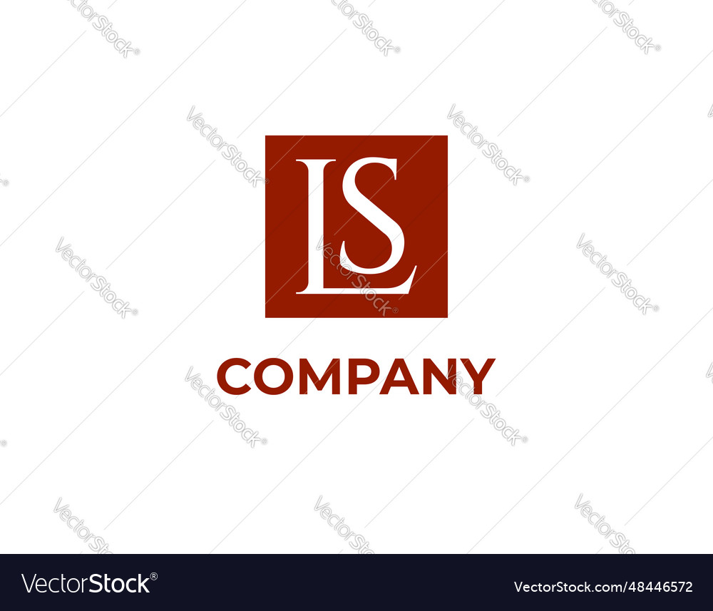 Simple initial letter ls logo design template Vector Image